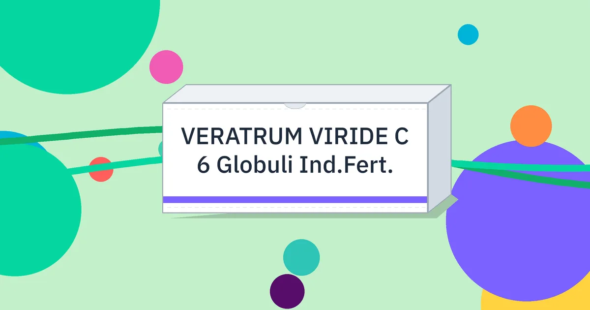 Symbolbild: Packung mit der Aufschrift VERATRUM VIRIDE C 6 Globuli Ind.Fert. (PZN 17678628) – Verfügbarkeit und Bezug in Apotheken in Frankfurt am Main