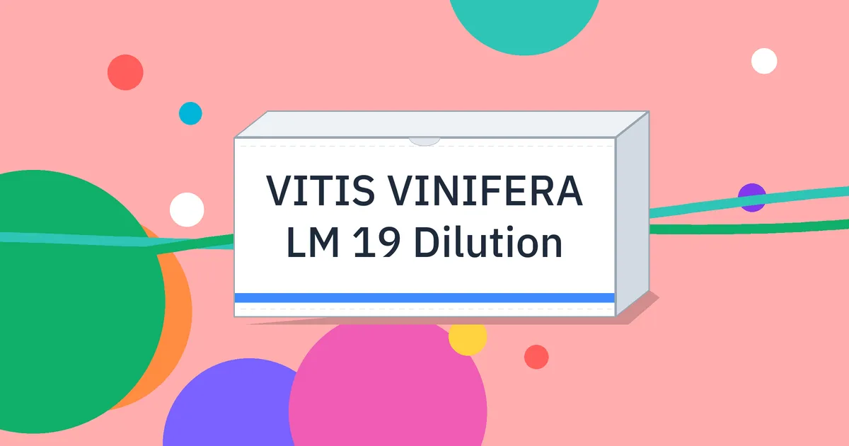 Symbolbild: Packung mit der Aufschrift VITIS VINIFERA LM 19 Dilution (PZN 13279831) – Verfügbarkeit und Bezug in Apotheken in Frankfurt am Main
