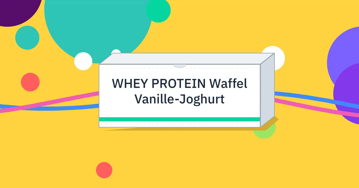 Symbolbild: Packung mit der Aufschrift WHEY PROTEIN Waffel Vanille-Joghurt (PZN 18759777) – Verfügbarkeit und Bezug in Apotheken in Frankfurt am Main