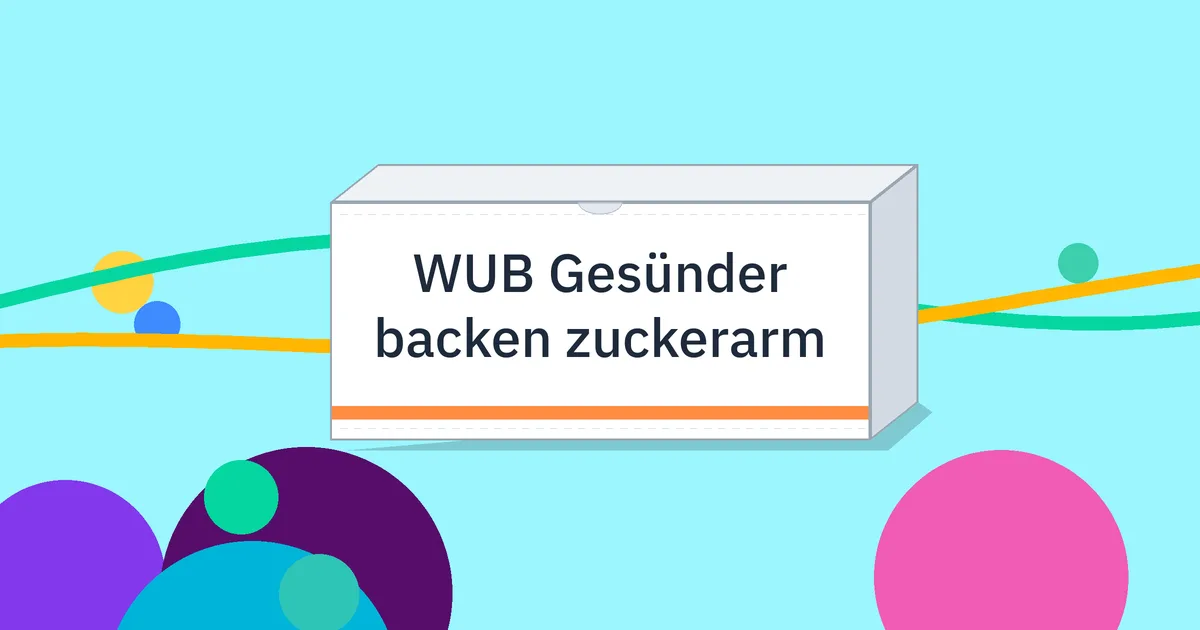 Symbolbild: Packung mit der Aufschrift WUB Gesünder backen zuckerarm (PZN 17921885) – Verfügbarkeit und Bezug in Apotheken in Frankfurt am Main