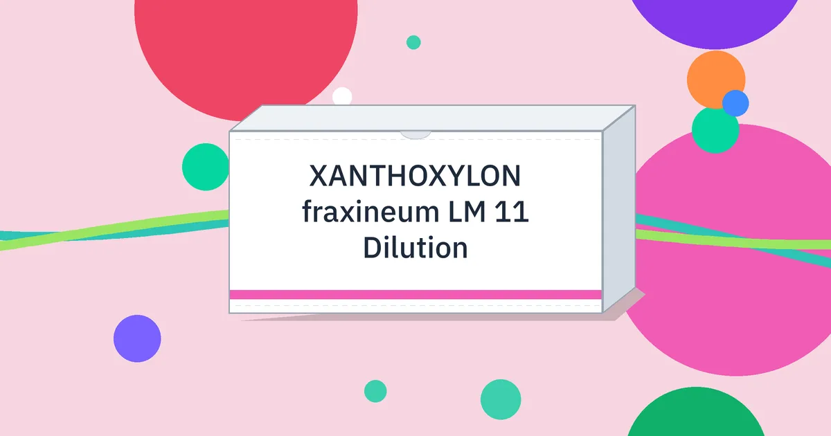 Symbolbild: Packung mit der Aufschrift XANTHOXYLON fraxineum LM 11 Dilution (PZN 13784368) – Verfügbarkeit und Bezug in Apotheken in Frankfurt am Main