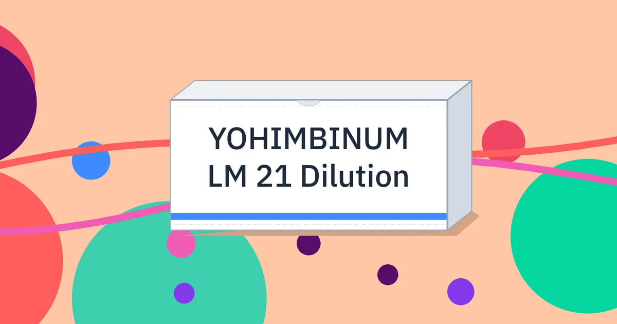 Symbolbild: Packung mit der Aufschrift YOHIMBINUM LM 21 Dilution (PZN 13286222) – Verfügbarkeit und Bezug in Apotheken in Frankfurt am Main