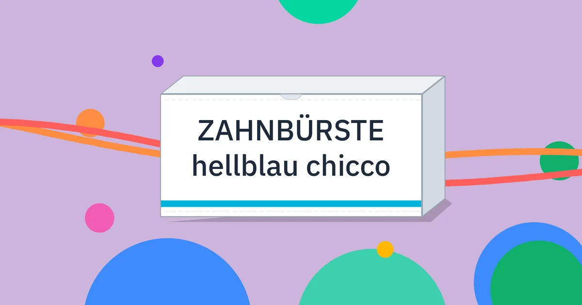 Symbolbild: Packung mit der Aufschrift ZAHNBÜRSTE hellblau chicco (PZN 12489710) – Verfügbarkeit und Bezug in Apotheken in Frankfurt am Main