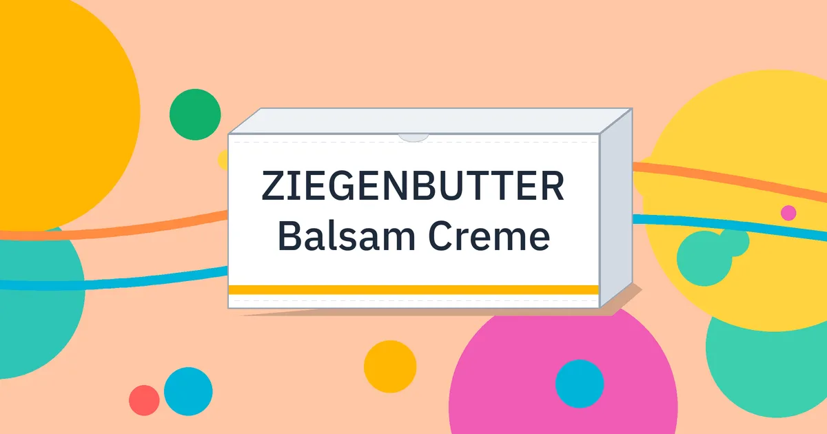 Symbolbild: Packung mit der Aufschrift ZIEGENBUTTER Balsam Creme (PZN 11026451) – Verfügbarkeit und Bezug in Apotheken in Frankfurt am Main