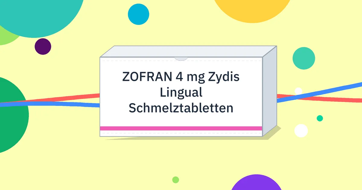 Symbolbild: Packung mit der Aufschrift ZOFRAN 4 mg Zydis Lingual Schmelztabletten (PZN 02404256) – Verfügbarkeit und Bezug in Apotheken in Frankfurt am Main