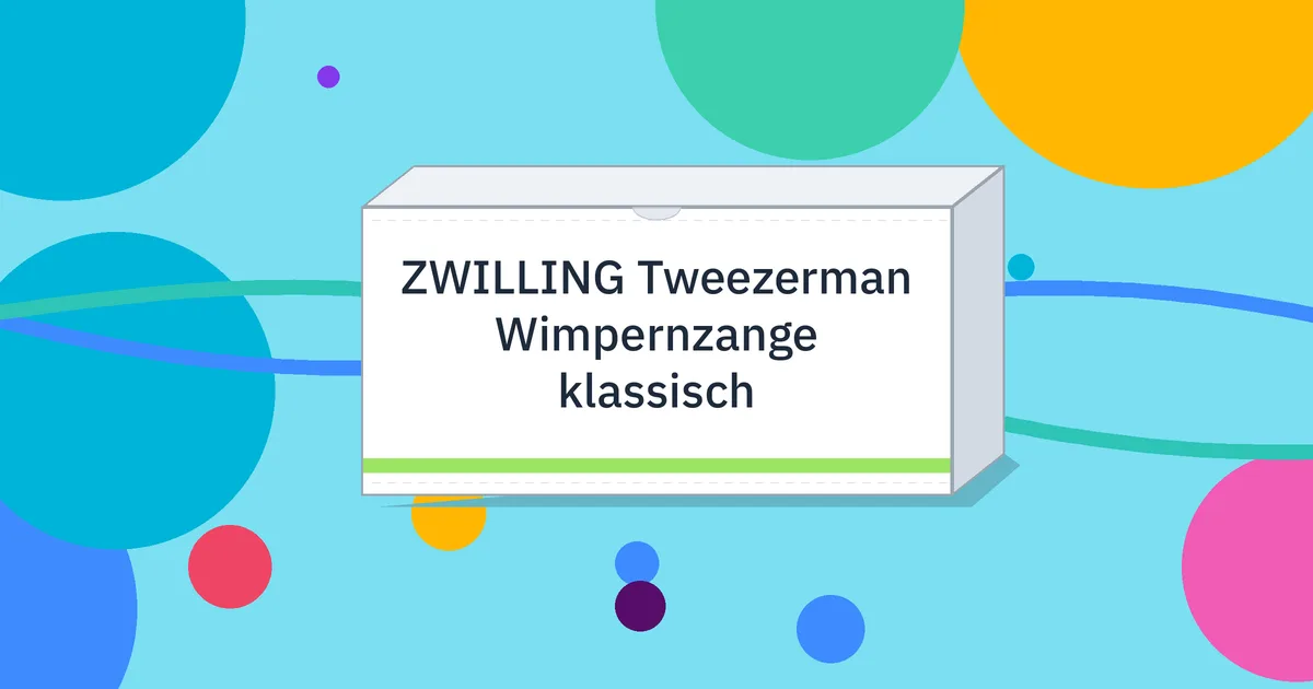 Symbolbild: Packung mit der Aufschrift ZWILLING Tweezerman Wimpernzange klassisch (PZN 16760658) – Verfügbarkeit und Bezug in Apotheken in Frankfurt am Main