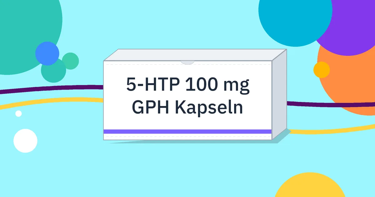 Symbolbild: Packung mit der Aufschrift 5-HTP 100 mg GPH Kapseln (PZN 13359613) – Verfügbarkeit und Bezug in Apotheken in Frankfurt am Main