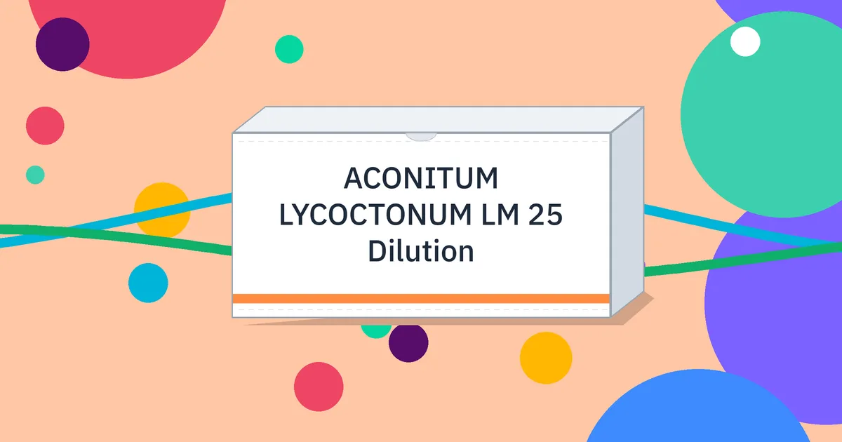 Symbolbild: Packung mit der Aufschrift ACONITUM LYCOCTONUM LM 25 Dilution (PZN 13291915) – Verfügbarkeit und Bezug in Apotheken in Frankfurt am Main