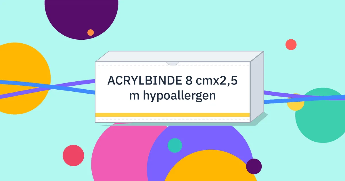 Symbolbild: Packung mit der Aufschrift ACRYLBINDE 8 cmx2,5 m hypoallergen (PZN 04793405) – Verfügbarkeit und Bezug in Apotheken in Frankfurt am Main