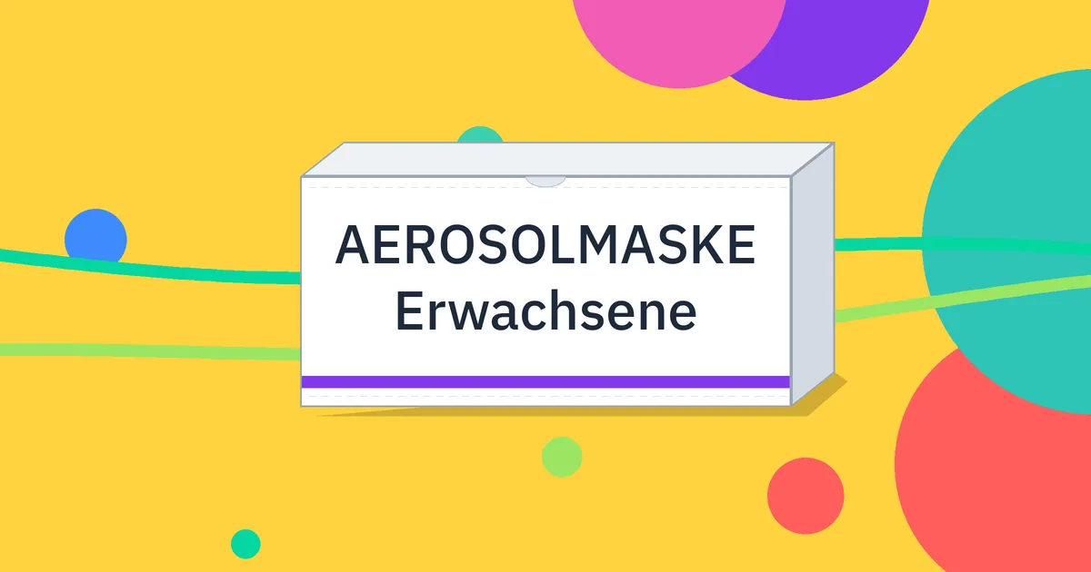 Symbolbild: Packung mit der Aufschrift AEROSOLMASKE Erwachsene (PZN 00540630) – Verfügbarkeit und Bezug in Apotheken in Frankfurt am Main