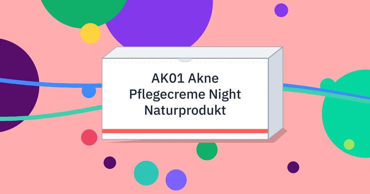 Symbolbild: Packung mit der Aufschrift AK01 Akne Pflegecreme Night Naturprodukt (PZN 12557104) – Verfügbarkeit und Bezug in Apotheken in Frankfurt am Main