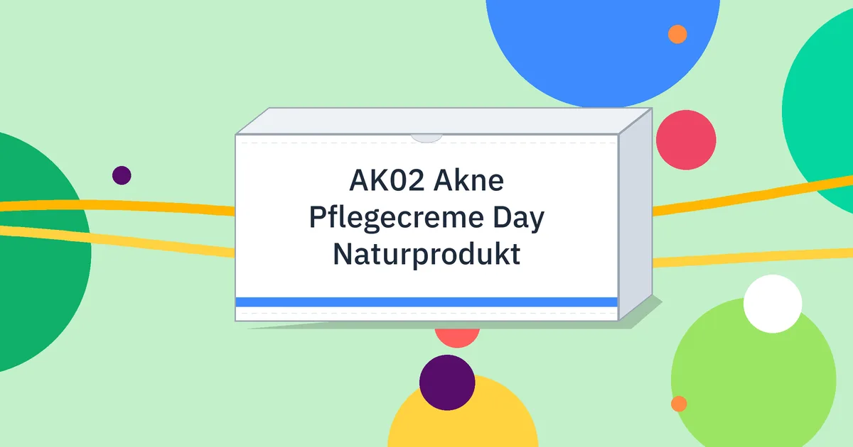 Symbolbild: Packung mit der Aufschrift AK02 Akne Pflegecreme Day Naturprodukt (PZN 13877578) – Verfügbarkeit und Bezug in Apotheken in Frankfurt am Main