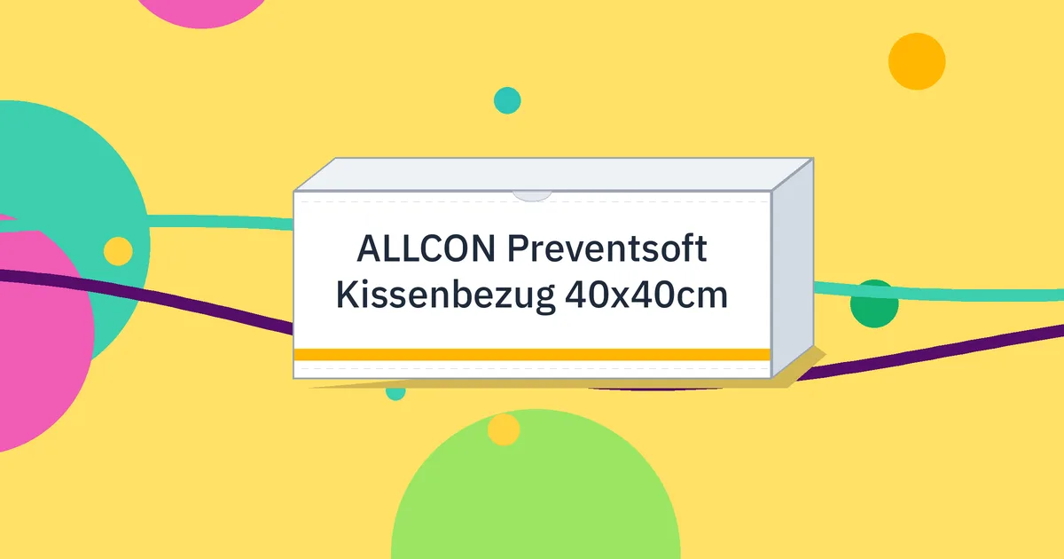 Symbolbild: Packung mit der Aufschrift ALLCON Preventsoft Kissenbezug 40x40cm (PZN 03058371) – Verfügbarkeit und Bezug in Apotheken in Frankfurt am Main