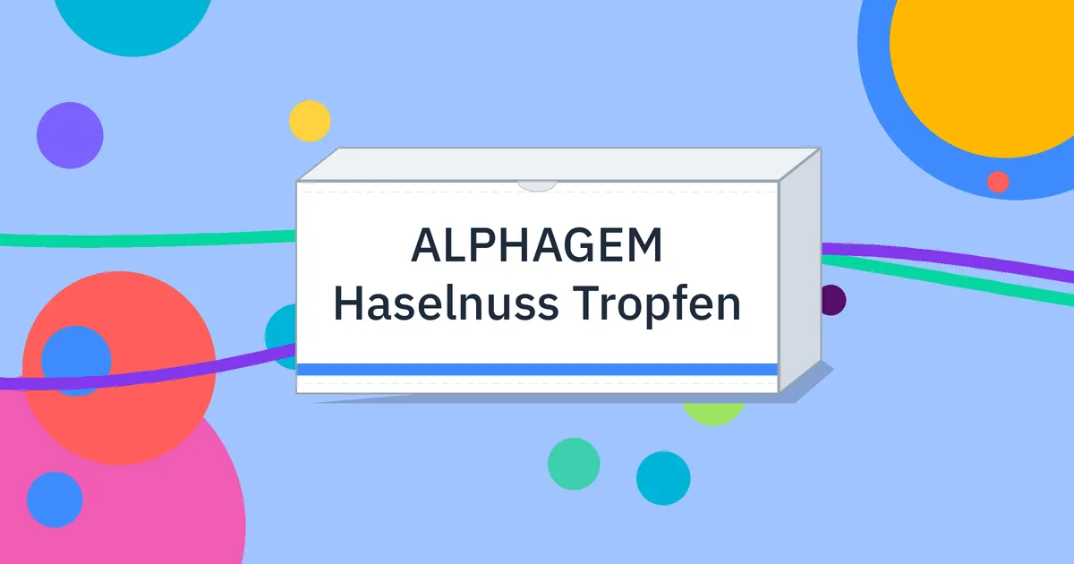 Symbolbild: Packung mit der Aufschrift ALPHAGEM Haselnuss Tropfen (PZN 20297746) – Verfügbarkeit und Bezug in Apotheken in Frankfurt am Main