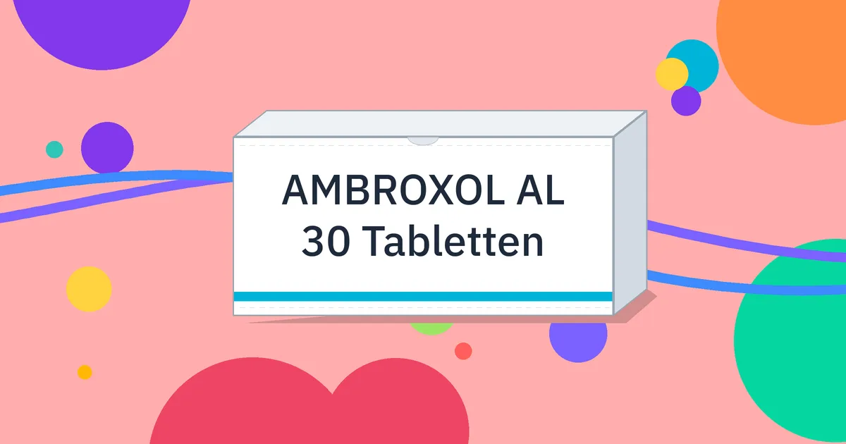 Symbolbild: Packung mit der Aufschrift AMBROXOL AL 30 Tabletten (PZN 04765797) – Verfügbarkeit und Bezug in Apotheken in Frankfurt am Main