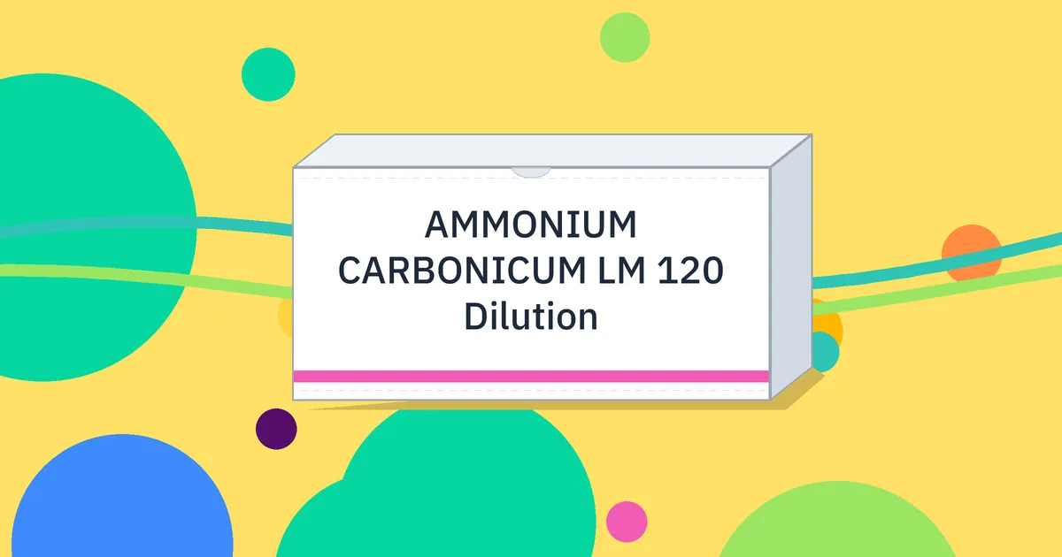Symbolbild: Packung mit der Aufschrift AMMONIUM CARBONICUM LM 120 Dilution (PZN 12760928) – Verfügbarkeit und Bezug in Apotheken in Frankfurt am Main