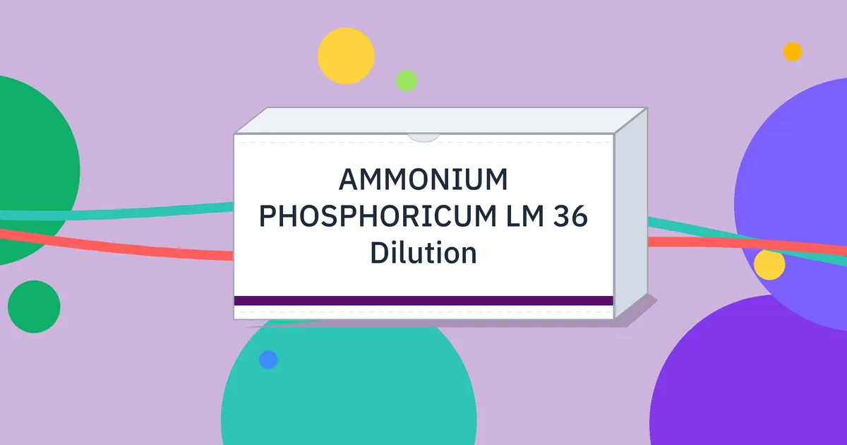 Symbolbild: Packung mit der Aufschrift AMMONIUM PHOSPHORICUM LM 36 Dilution (PZN 13322509) – Verfügbarkeit und Bezug in Apotheken in Frankfurt am Main
