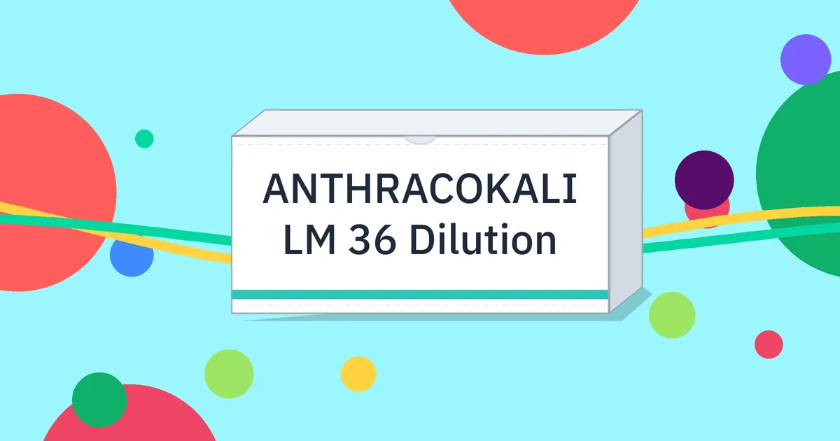 Symbolbild: Packung mit der Aufschrift ANTHRACOKALI LM 36 Dilution (PZN 13371459) – Verfügbarkeit und Bezug in Apotheken in Frankfurt am Main