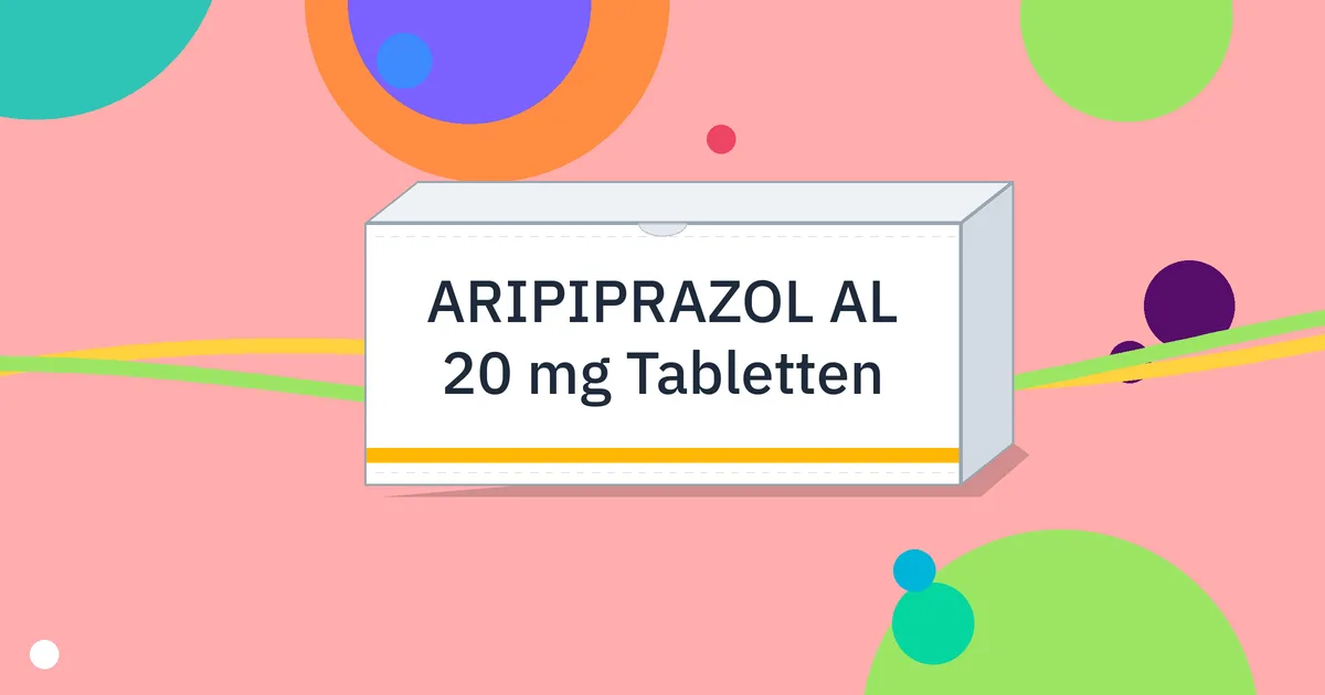 Symbolbild: Packung mit der Aufschrift ARIPIPRAZOL AL 20 mg Tabletten (PZN 13859095) – Verfügbarkeit und Bezug in Apotheken in Frankfurt am Main