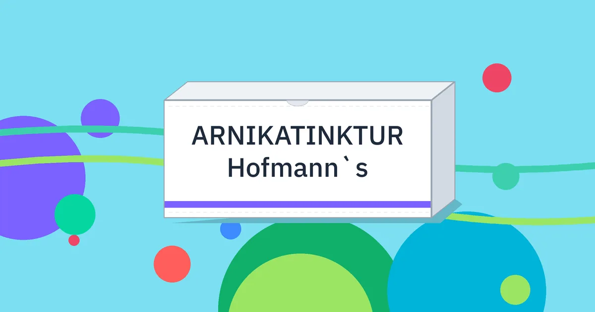 Symbolbild: Packung mit der Aufschrift ARNIKATINKTUR Hofmann`s (PZN 00691145) – Verfügbarkeit und Bezug in Apotheken in Frankfurt am Main