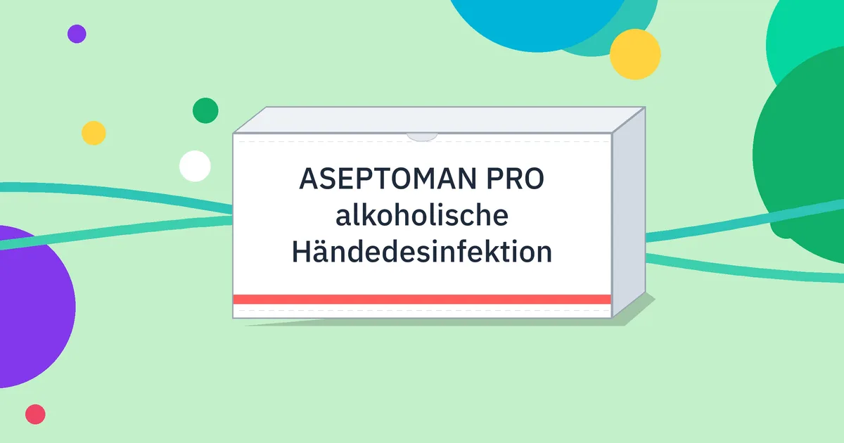 Symbolbild: Packung mit der Aufschrift ASEPTOMAN PRO alkoholische Händedesinfektion (PZN 16765992) – Verfügbarkeit und Bezug in Apotheken in Frankfurt am Main