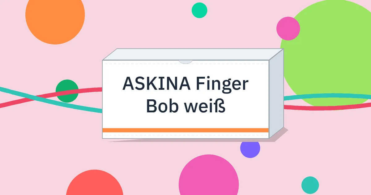 Symbolbild: Packung mit der Aufschrift ASKINA Finger Bob weiß (PZN 06965023) – Verfügbarkeit und Bezug in Apotheken in Frankfurt am Main