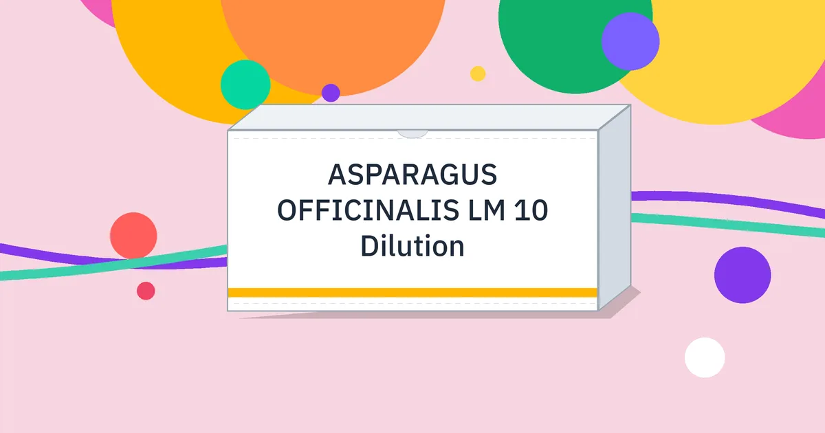 Symbolbild: Packung mit der Aufschrift ASPARAGUS OFFICINALIS LM 10 Dilution (PZN 13402800) – Verfügbarkeit und Bezug in Apotheken in Frankfurt am Main