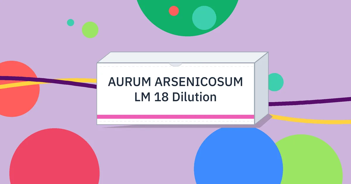 Symbolbild: Packung mit der Aufschrift AURUM ARSENICOSUM LM 18 Dilution (PZN 09430541) – Verfügbarkeit und Bezug in Apotheken in Frankfurt am Main