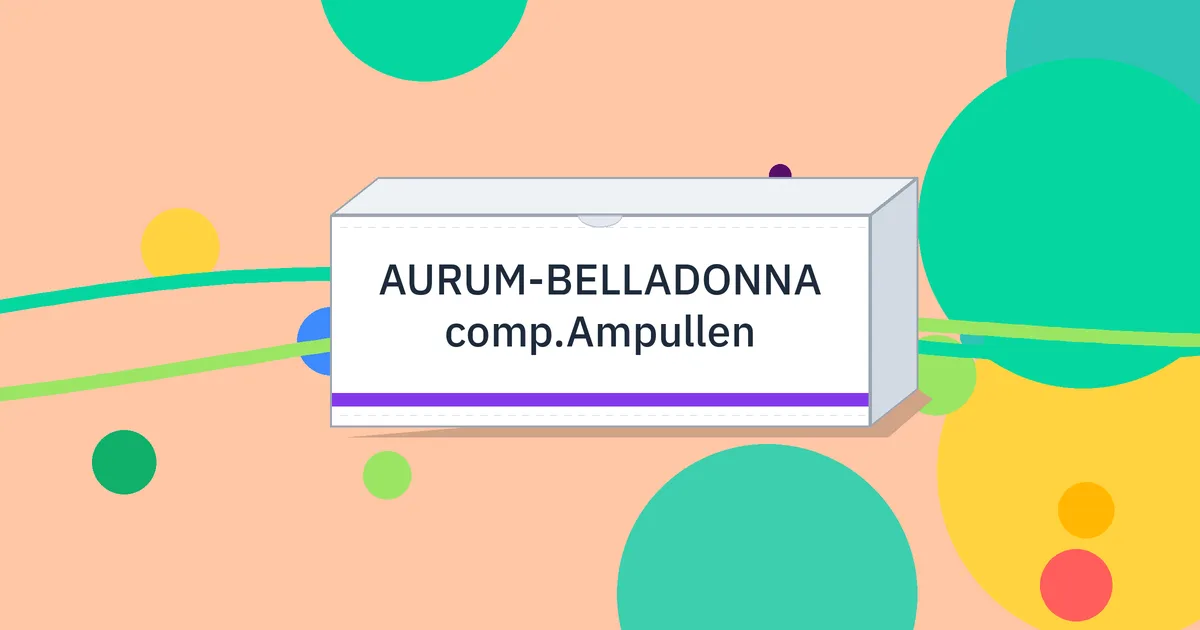 Symbolbild: Packung mit der Aufschrift AURUM-BELLADONNA comp.Ampullen (PZN 01750766) – Verfügbarkeit und Bezug in Apotheken in Frankfurt am Main
