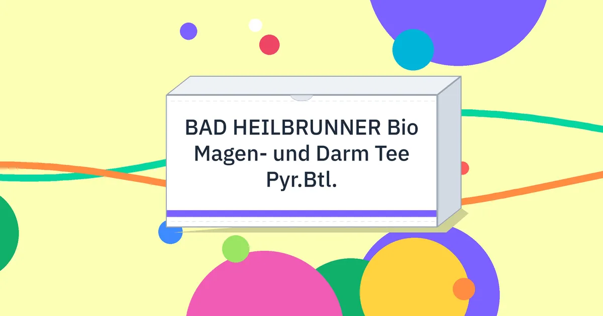 Symbolbild: Packung mit der Aufschrift BAD HEILBRUNNER Bio Magen- und Darm Tee Pyr.Btl. (PZN 17298446) – Verfügbarkeit und Bezug in Apotheken in Frankfurt am Main