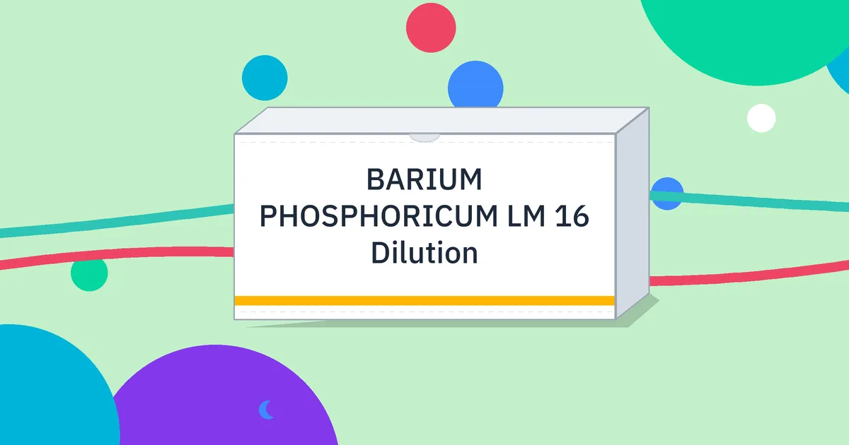 Symbolbild: Packung mit der Aufschrift BARIUM PHOSPHORICUM LM 16 Dilution (PZN 13379389) – Verfügbarkeit und Bezug in Apotheken in Frankfurt am Main