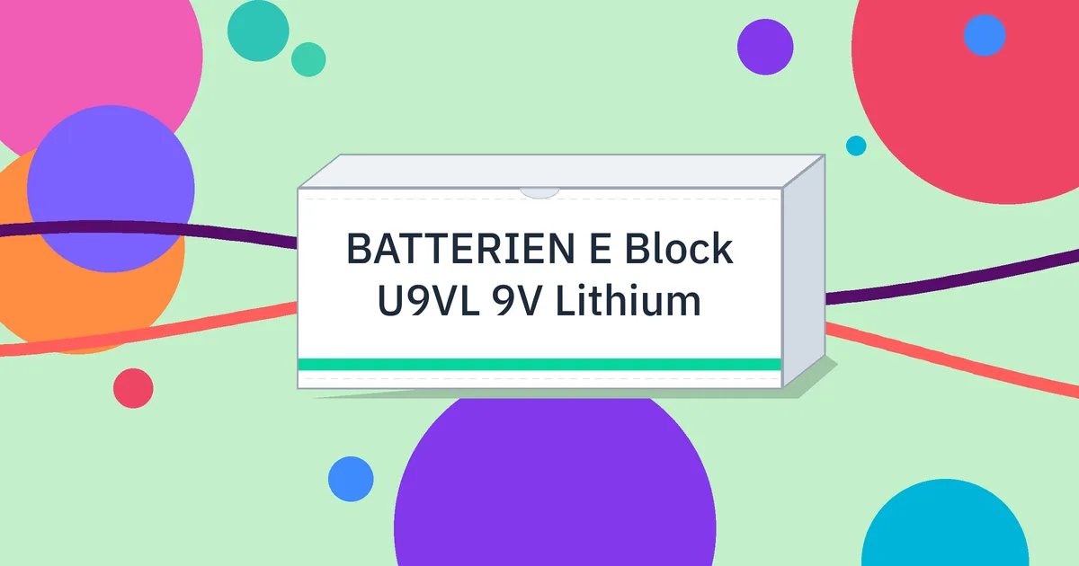 Symbolbild: Packung mit der Aufschrift BATTERIEN E Block U9VL 9V Lithium (PZN 10000248) – Verfügbarkeit und Bezug in Apotheken in Frankfurt am Main