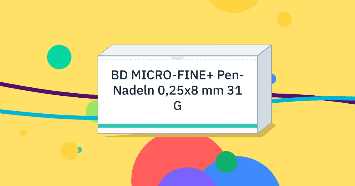 Symbolbild: Packung mit der Aufschrift BD MICRO-FINE+ Pen-Nadeln 0,25x8 mm 31 G (PZN 15629726) – Verfügbarkeit und Bezug in Apotheken in Frankfurt am Main
