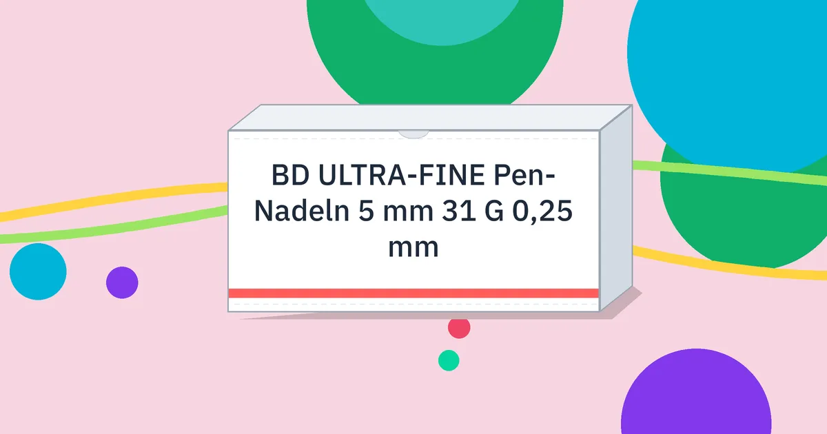 Symbolbild: Packung mit der Aufschrift BD ULTRA-FINE Pen-Nadeln 5 mm 31 G 0,25 mm (PZN 20092056) – Verfügbarkeit und Bezug in Apotheken in Frankfurt am Main