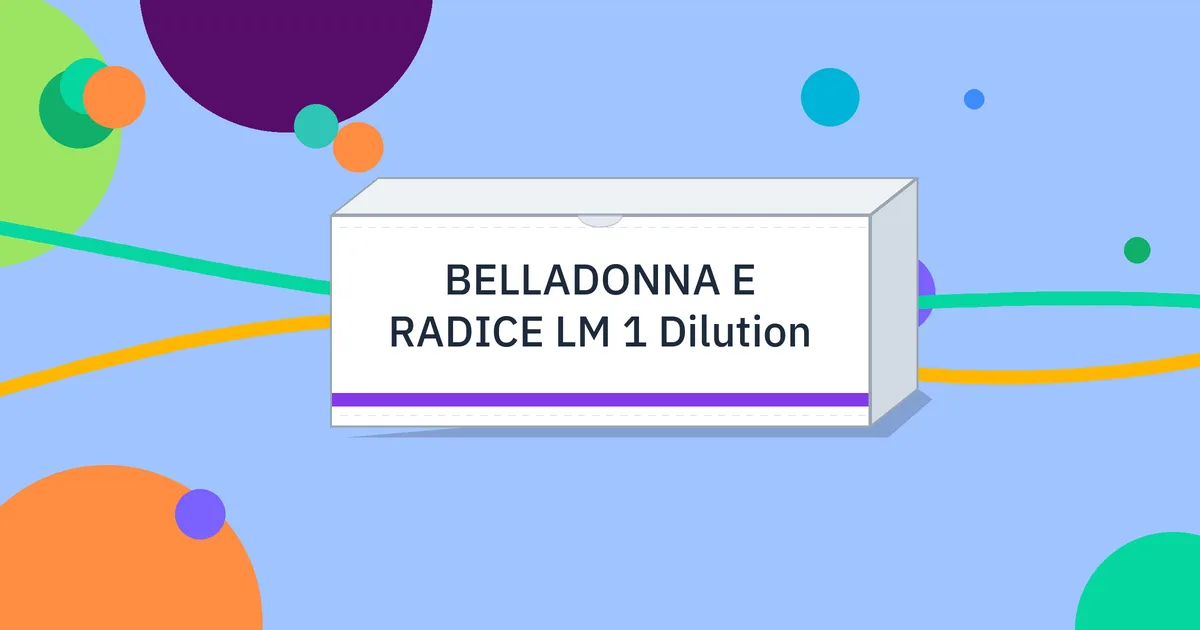 Symbolbild: Packung mit der Aufschrift BELLADONNA E RADICE LM 1 Dilution (PZN 13380872) – Verfügbarkeit und Bezug in Apotheken in Frankfurt am Main