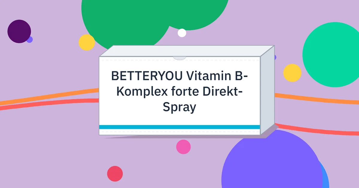 Symbolbild: Packung mit der Aufschrift BETTERYOU Vitamin B-Komplex forte Direkt-Spray (PZN 16879193) – Verfügbarkeit und Bezug in Apotheken in Frankfurt am Main