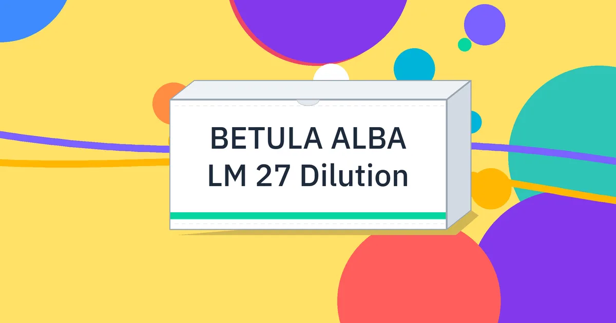 Symbolbild: Packung mit der Aufschrift BETULA ALBA LM 27 Dilution (PZN 12793997) – Verfügbarkeit und Bezug in Apotheken in Frankfurt am Main