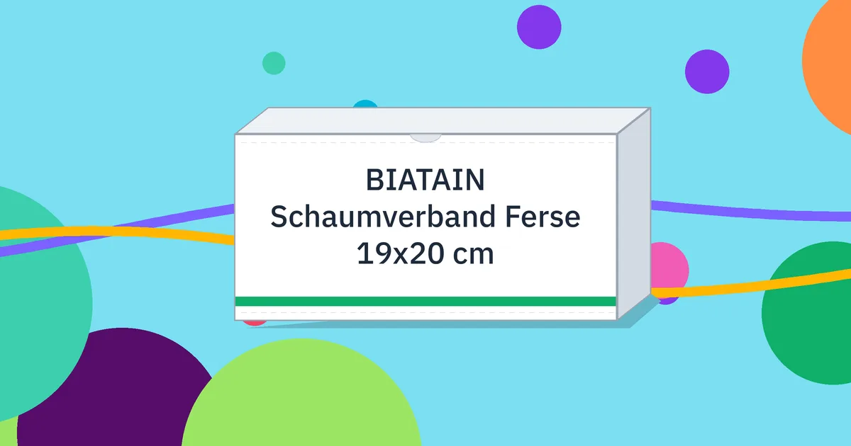 Symbolbild: Packung mit der Aufschrift BIATAIN Schaumverband Ferse 19x20 cm (PZN 17886077) – Verfügbarkeit und Bezug in Apotheken in Frankfurt am Main