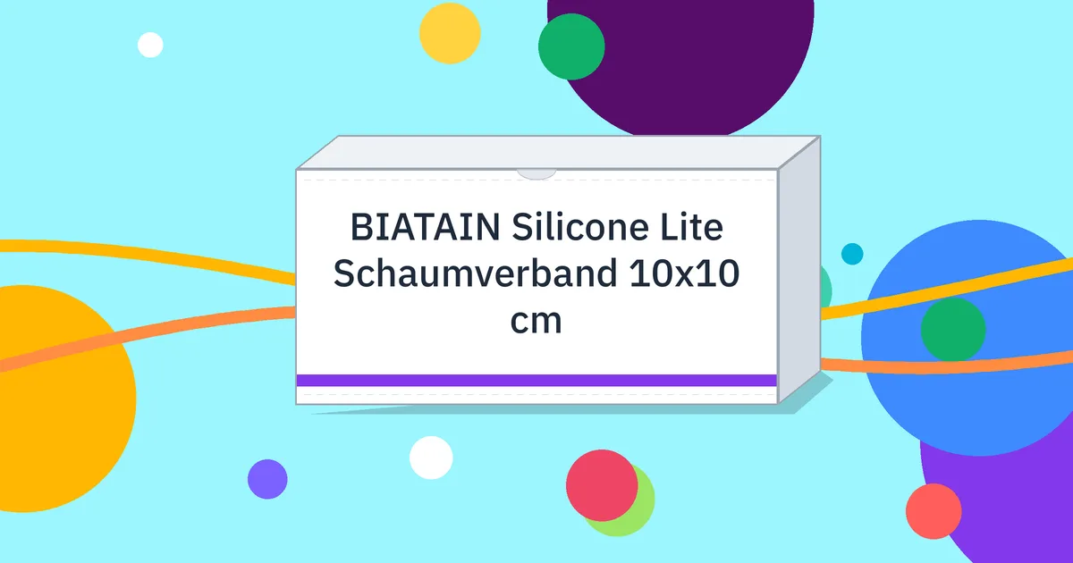 Symbolbild: Packung mit der Aufschrift BIATAIN Silicone Lite Schaumverband 10x10 cm (PZN 19904230) – Verfügbarkeit und Bezug in Apotheken in Frankfurt am Main