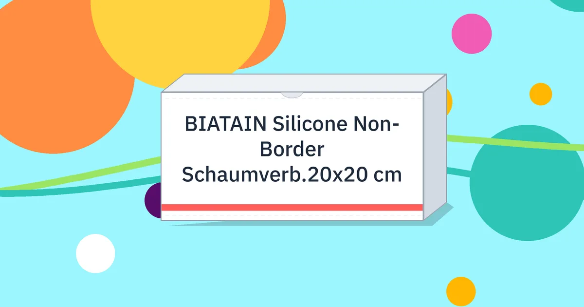 Symbolbild: Packung mit der Aufschrift BIATAIN Silicone Non-Border Schaumverb.20x20 cm (PZN 19474752) – Verfügbarkeit und Bezug in Apotheken in Frankfurt am Main