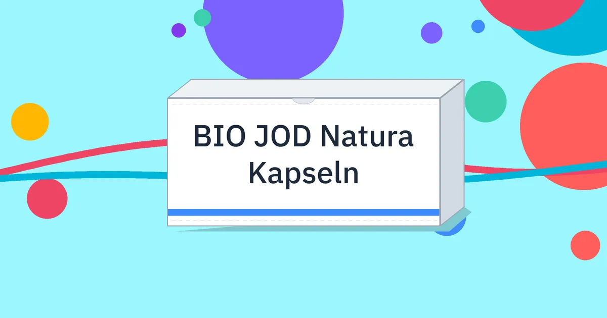 Symbolbild: Packung mit der Aufschrift BIO JOD Natura Kapseln (PZN 19374631) – Verfügbarkeit und Bezug in Apotheken in Frankfurt am Main