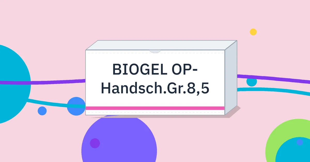 Symbolbild: Packung mit der Aufschrift BIOGEL OP-Handsch.Gr.8,5 (PZN 03987343) – Verfügbarkeit und Bezug in Apotheken in Frankfurt am Main