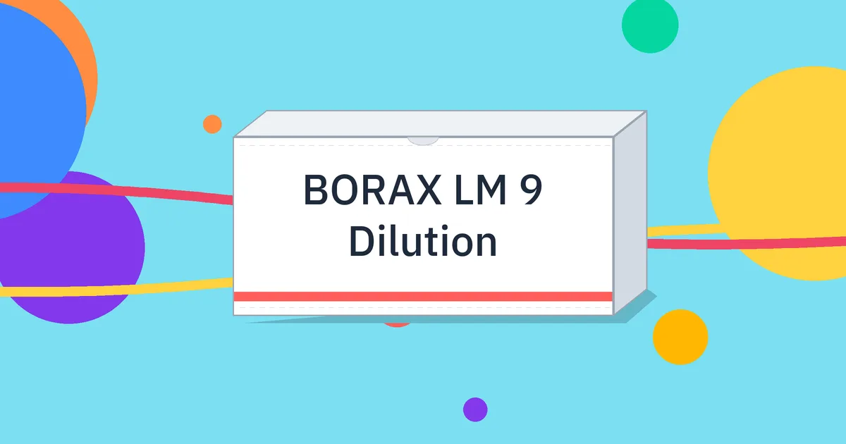 Symbolbild: Packung mit der Aufschrift BORAX LM 9 Dilution (PZN 12796079) – Verfügbarkeit und Bezug in Apotheken in Frankfurt am Main