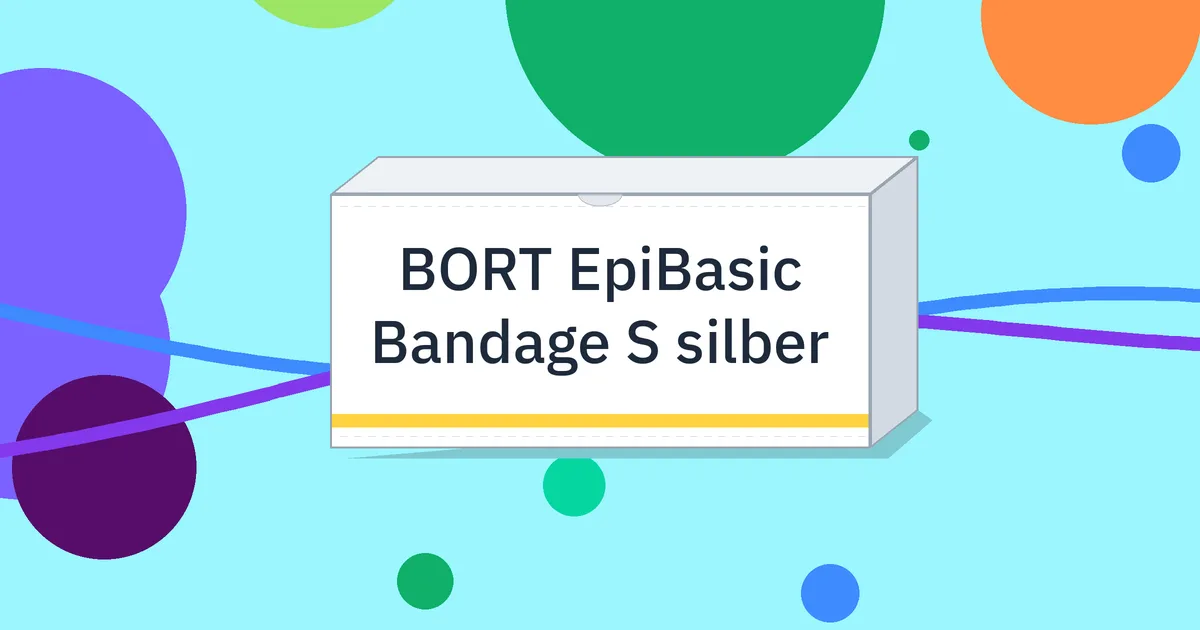 Symbolbild: Packung mit der Aufschrift BORT EpiBasic Bandage S silber (PZN 07673417) – Verfügbarkeit und Bezug in Apotheken in Frankfurt am Main