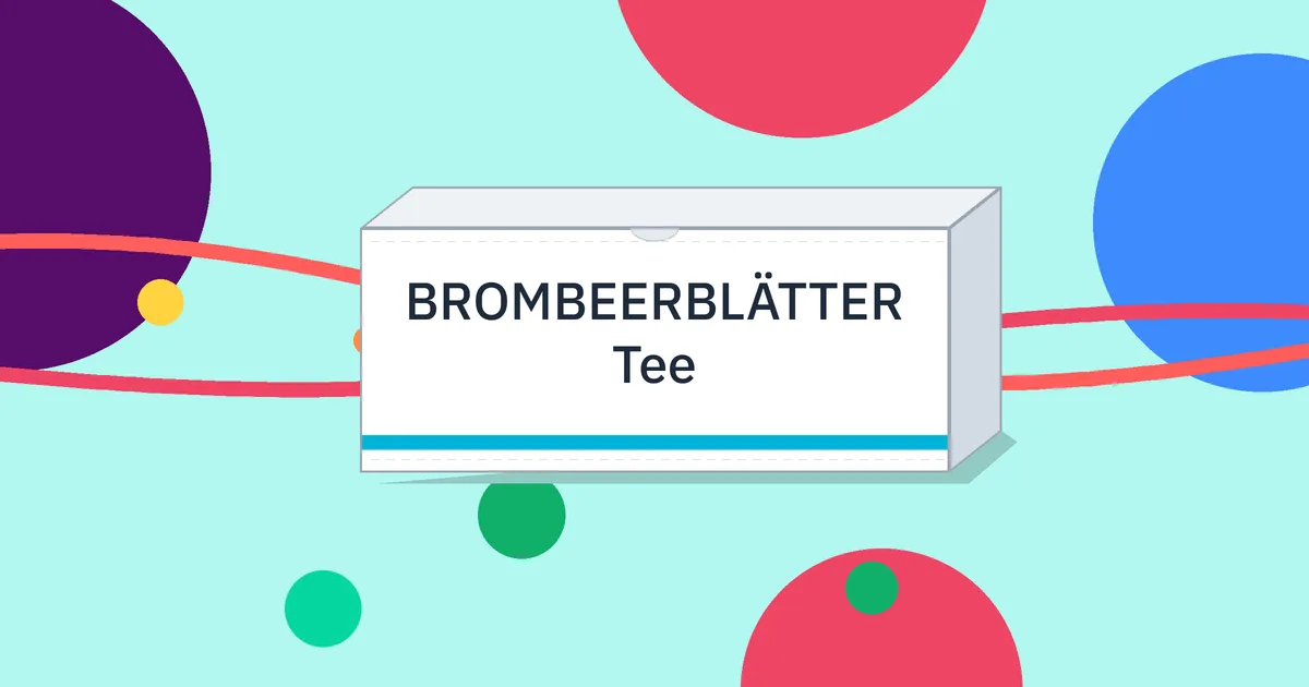 Symbolbild: Packung mit der Aufschrift BROMBEERBLÄTTER Tee (PZN 10629288) – Verfügbarkeit und Bezug in Apotheken in Frankfurt am Main