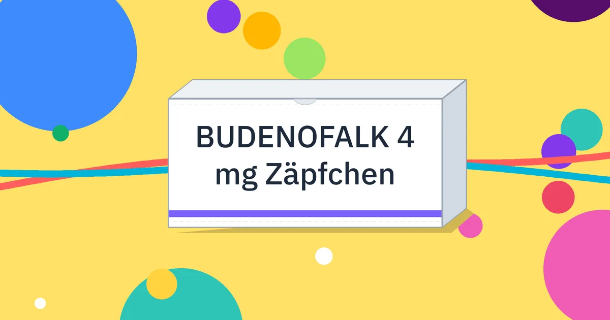 Symbolbild: Packung mit der Aufschrift BUDENOFALK 4 mg Zäpfchen (PZN 18248172) – Verfügbarkeit und Bezug in Apotheken in Frankfurt am Main