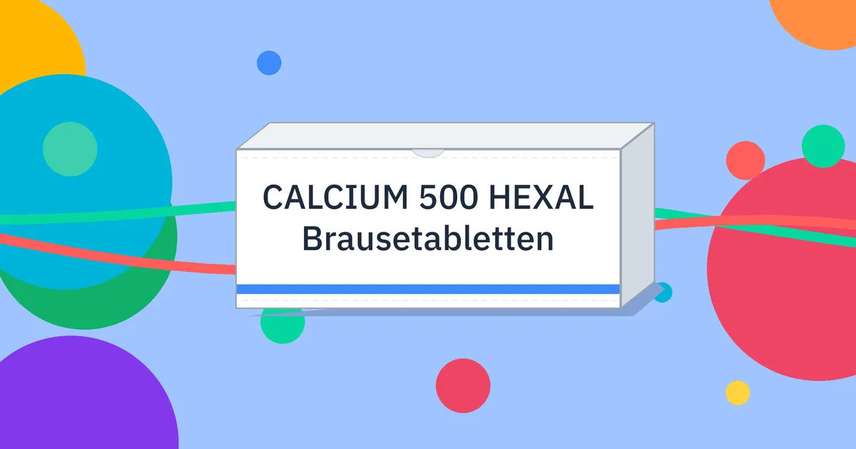 Symbolbild: Packung mit der Aufschrift CALCIUM 500 HEXAL Brausetabletten (PZN 07383926) – Verfügbarkeit und Bezug in Apotheken in Frankfurt am Main