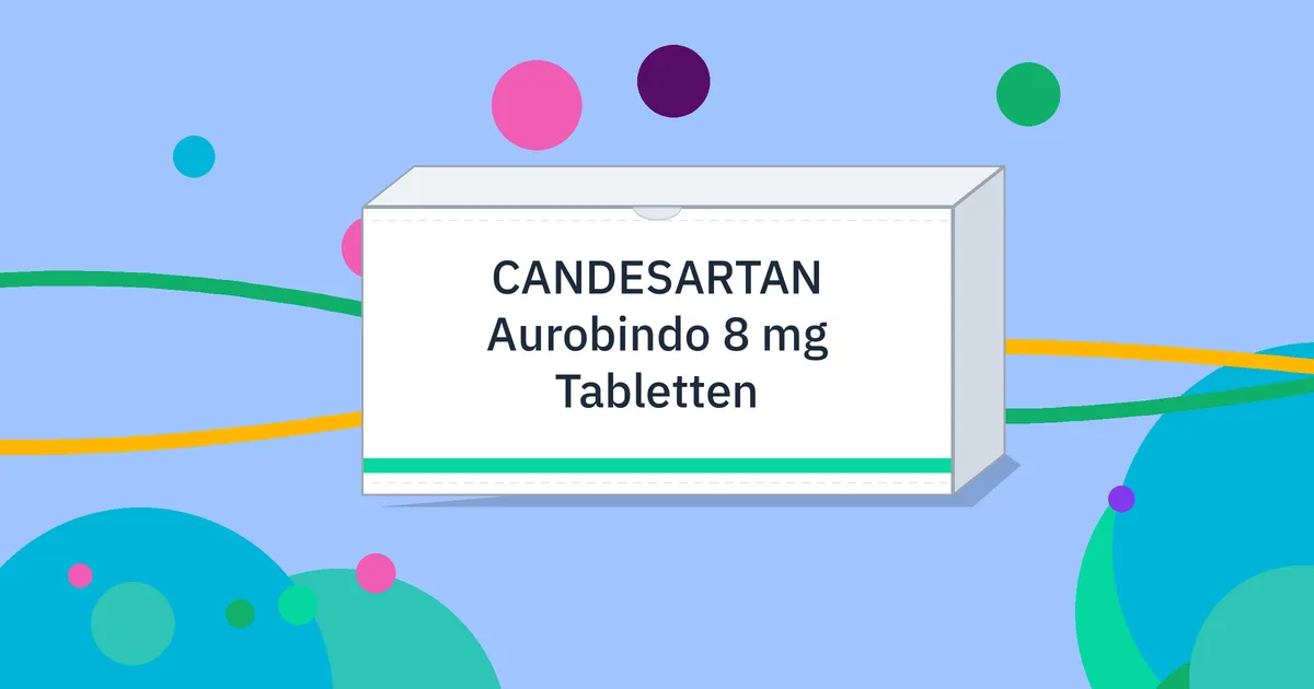 Symbolbild: Packung mit der Aufschrift CANDESARTAN Aurobindo 8 mg Tabletten (PZN 10142095) – Verfügbarkeit und Bezug in Apotheken in Frankfurt am Main
