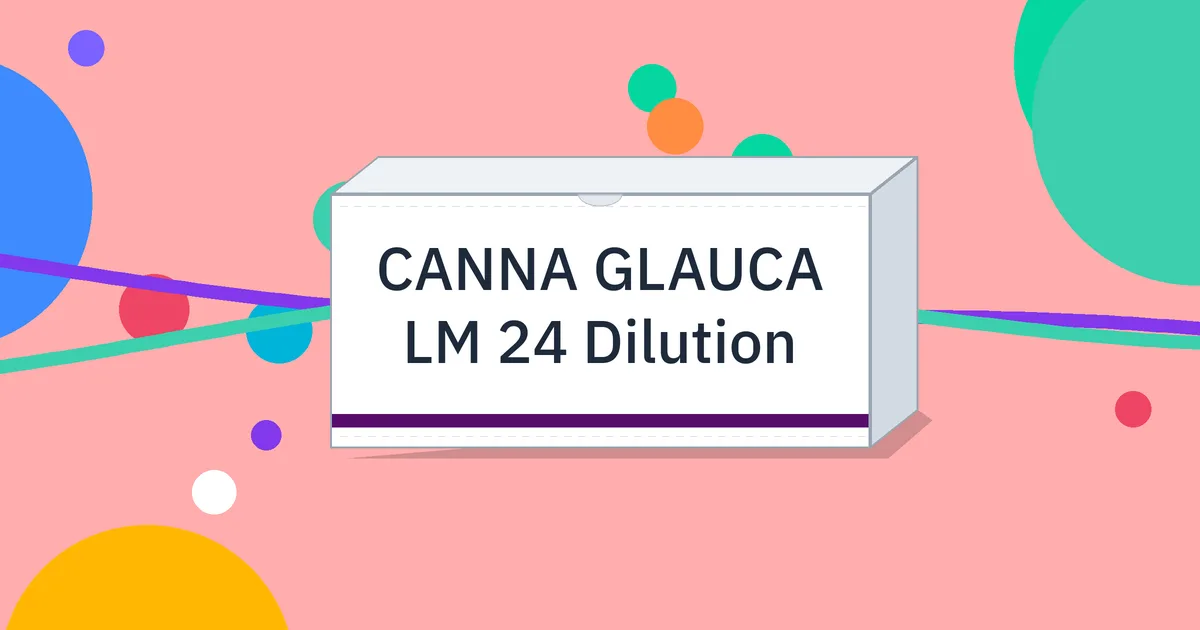 Symbolbild: Packung mit der Aufschrift CANNA GLAUCA LM 24 Dilution (PZN 13413152) – Verfügbarkeit und Bezug in Apotheken in Frankfurt am Main