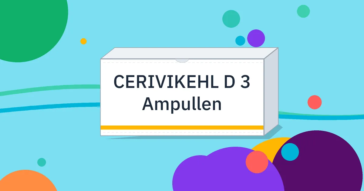 Symbolbild: Packung mit der Aufschrift CERIVIKEHL D 3 Ampullen (PZN 03563169) – Verfügbarkeit und Bezug in Apotheken in Frankfurt am Main